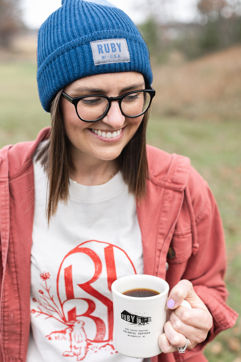 Blue Ruby Patch Beanie – Ruby Coffee Roasters