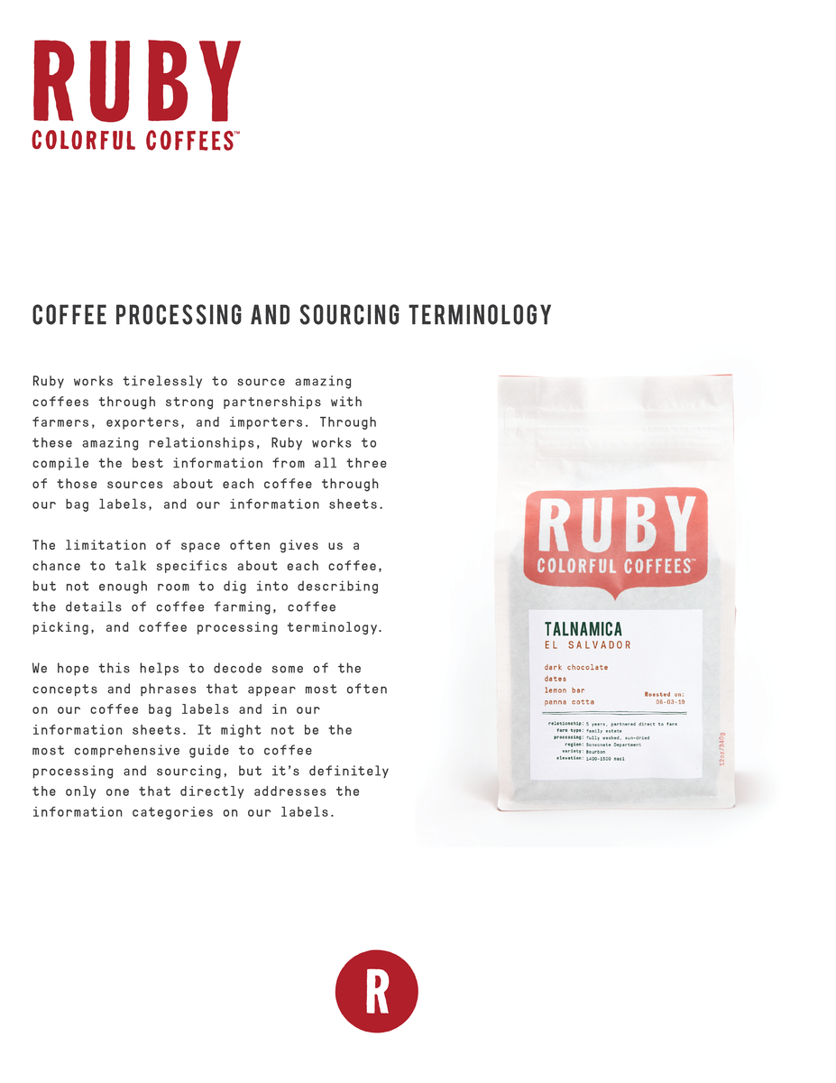 Resources: A Full Coffee Bag Label Explainer – Ruby Coffee Roasters